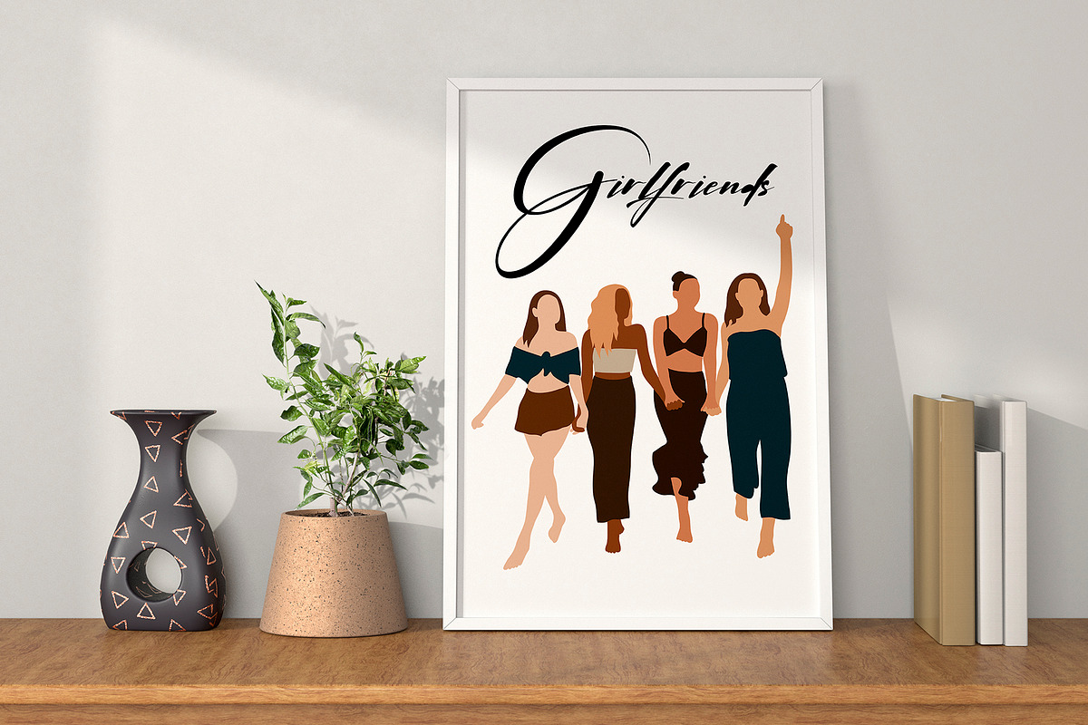 Abstract Best Friend clipart, a Person Illustration by ApetekMarket