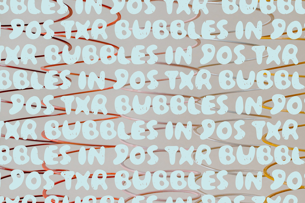 Bubbles in 90s - Nostalgic Font