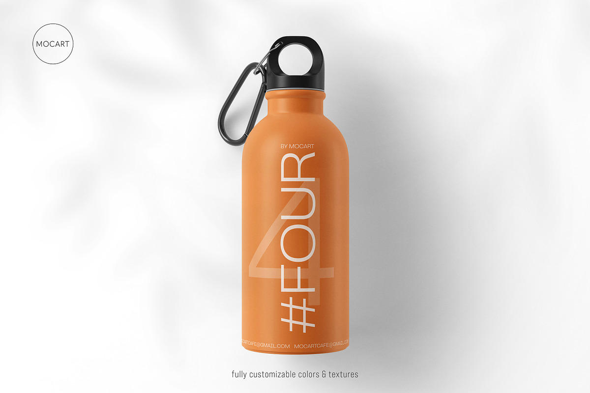 Stainless Steel Water Bottle Mockup, a Product Mockup by Mocart