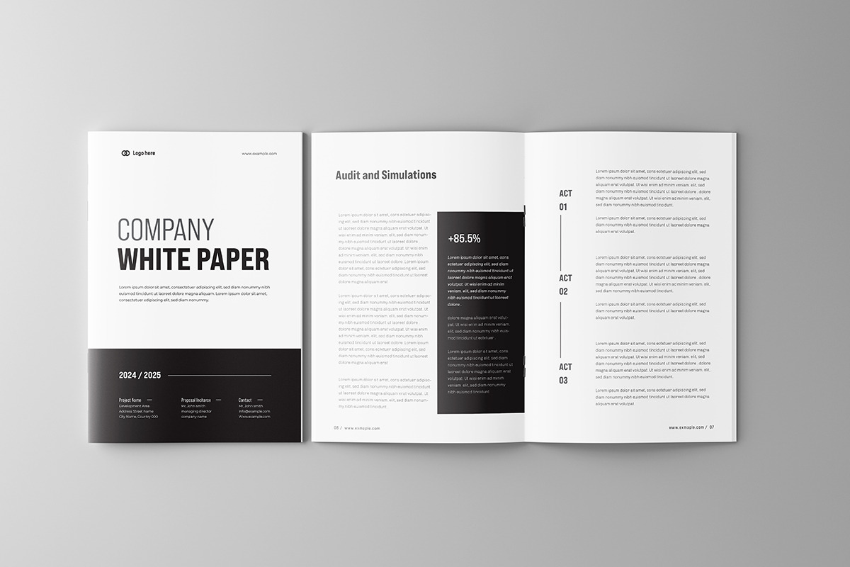 Company White Paper Design, a Brochure Template by afsar.hossain