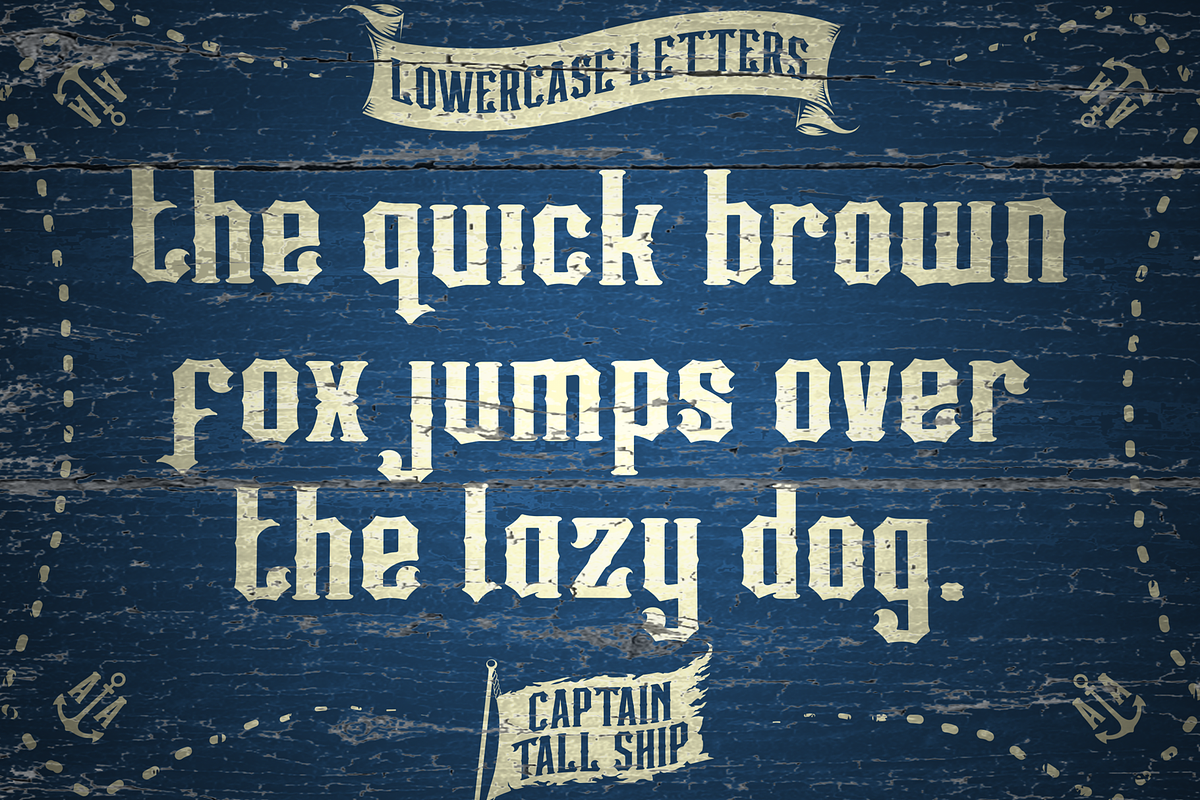 Captain Tall Shipwreck Font Duo