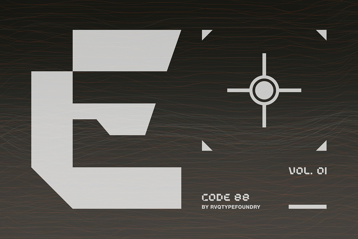 Code 88 futuristic font