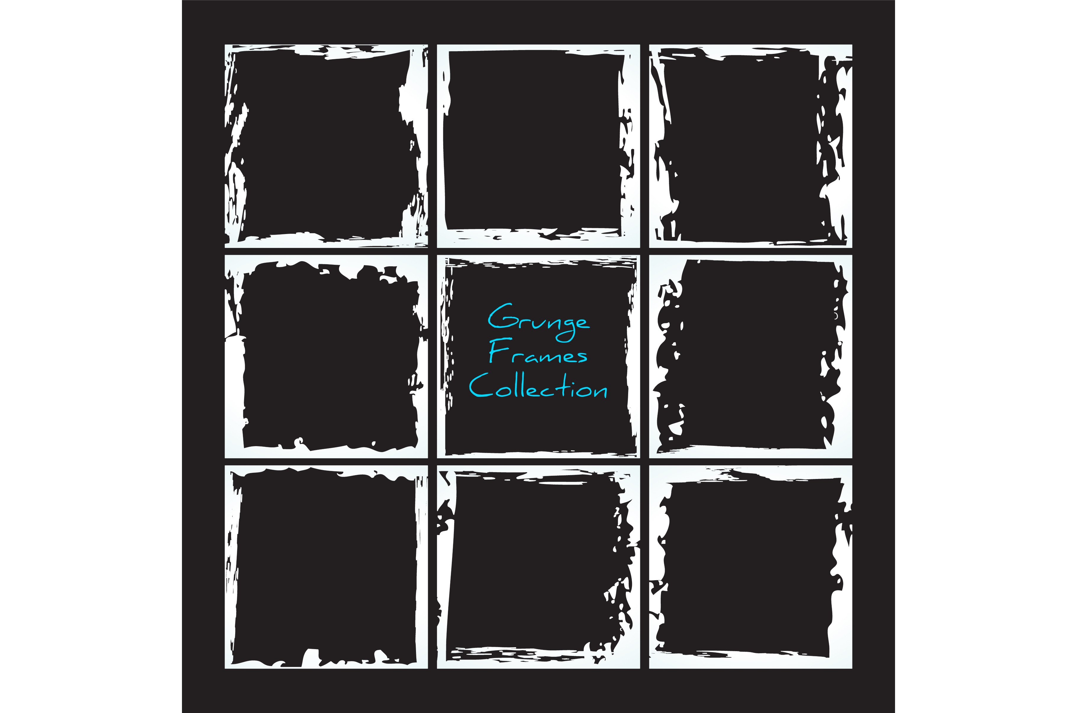 Vector Grunge Photo Frames template, a Texture Graphic by CodeAndDesign