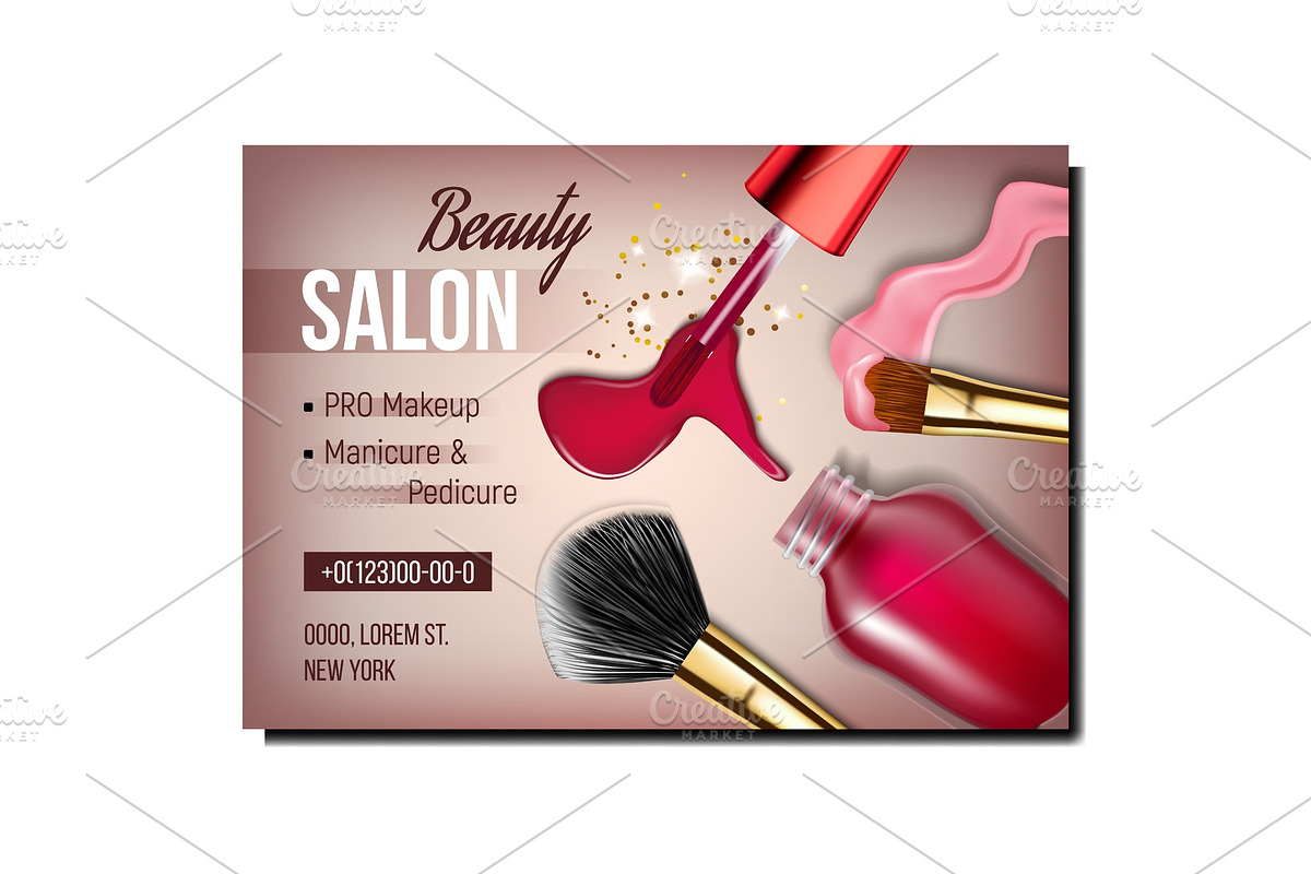 Beauty Salon Cosmetology Advertising, an Illustration by pikepicture ...