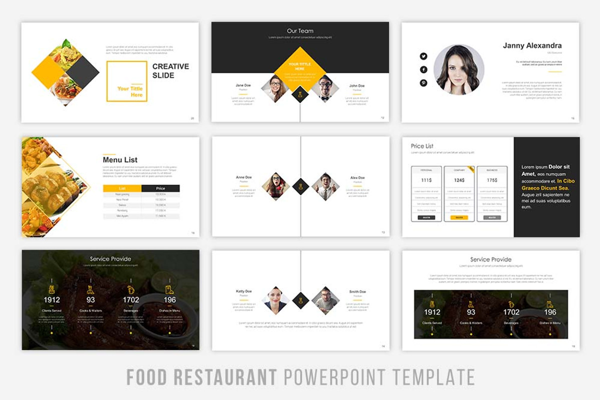Food Restaurant Powerpoint Template