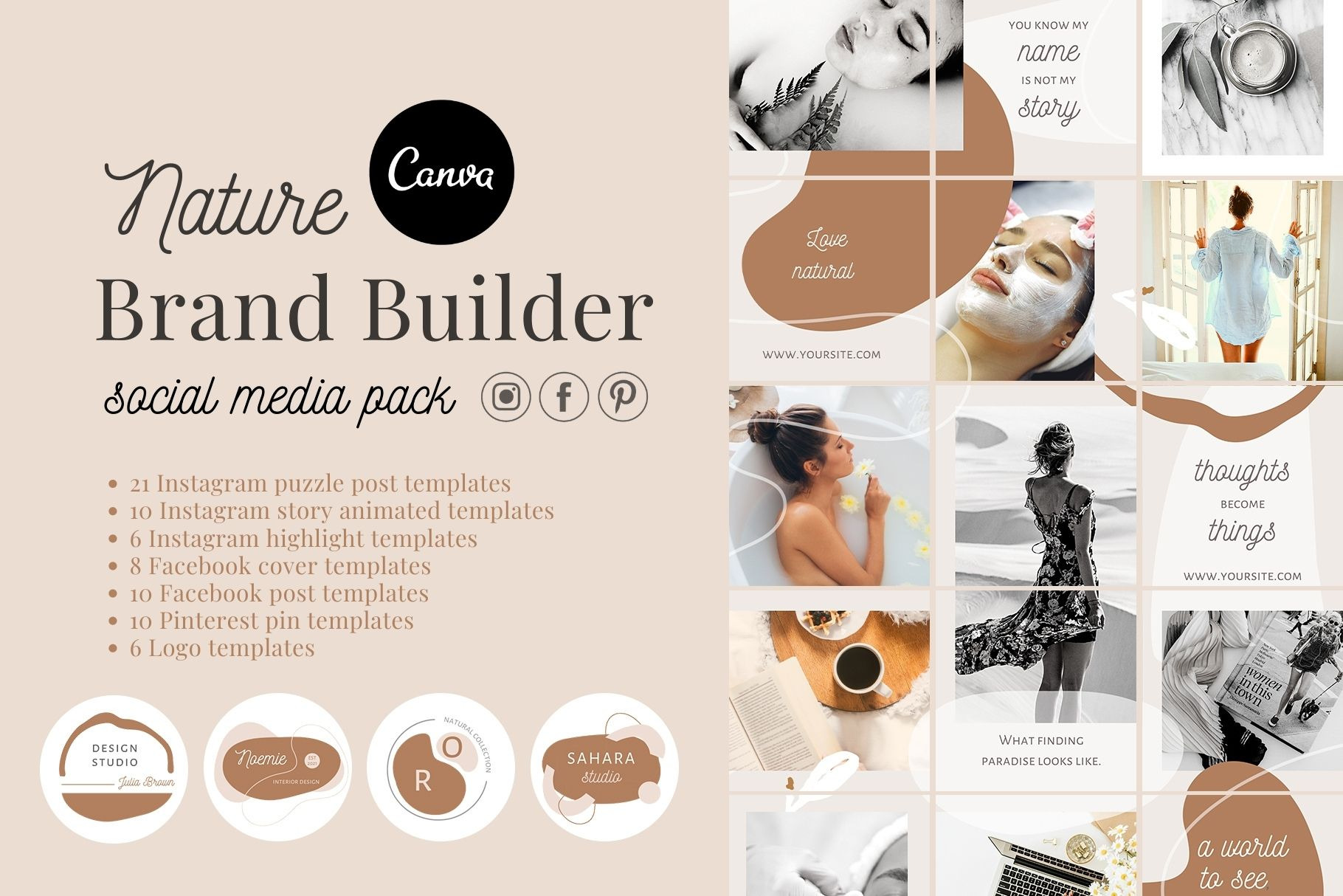 Canva branding kit Social media pack, a Social Media Template by Red Ink