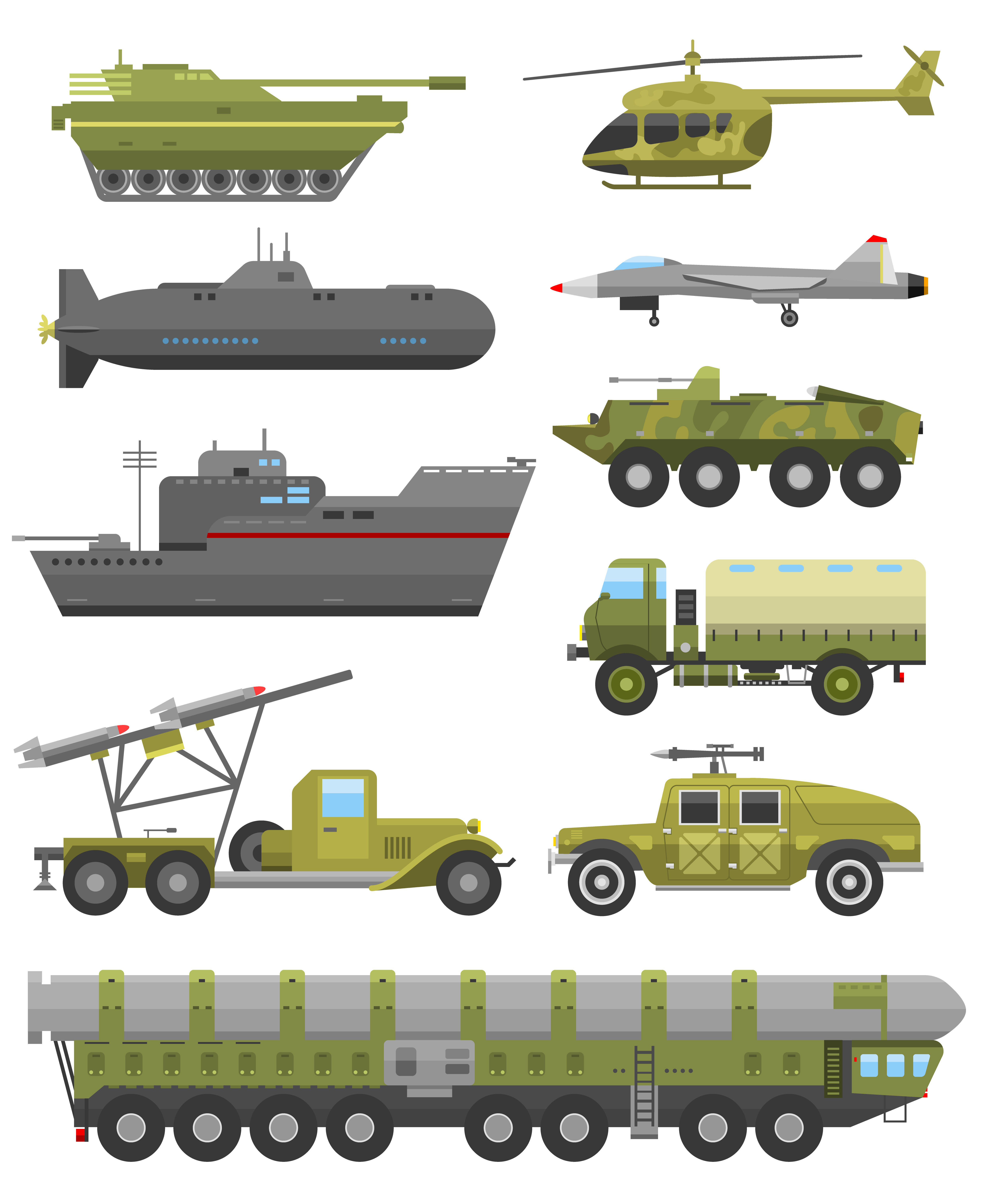 Military technic army vector, a Technology Illustration by RocketArt