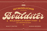 Bouldster - Bold Display Script Font, a Script Font by Letterhend Studio