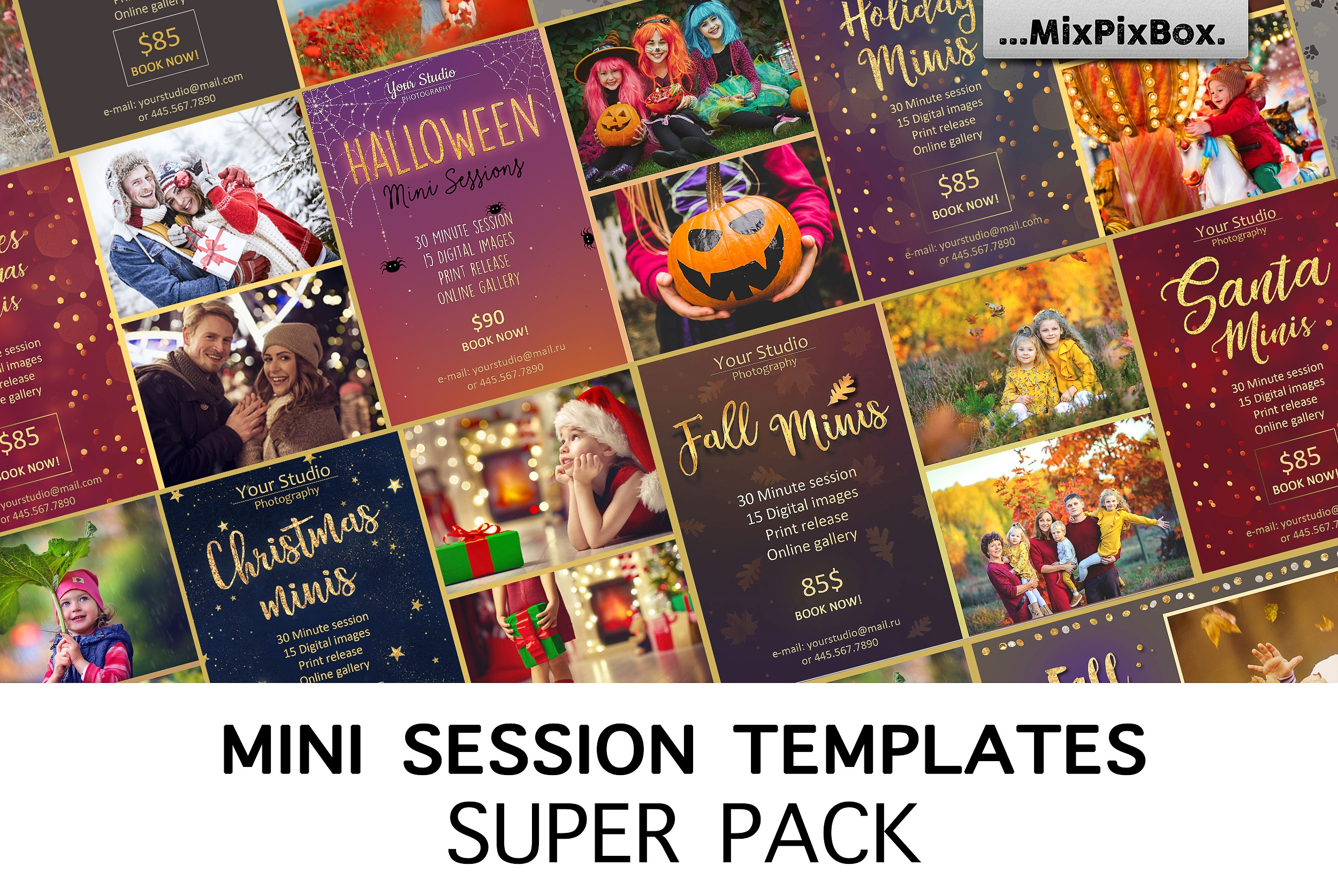 Mini Sessions Templates Super Pack, an Object Graphic by MixPixBox