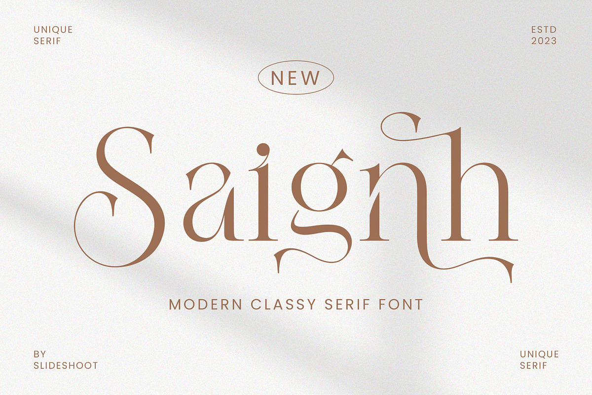 Saignh Serif Font, a Serif Font by Idea Studio