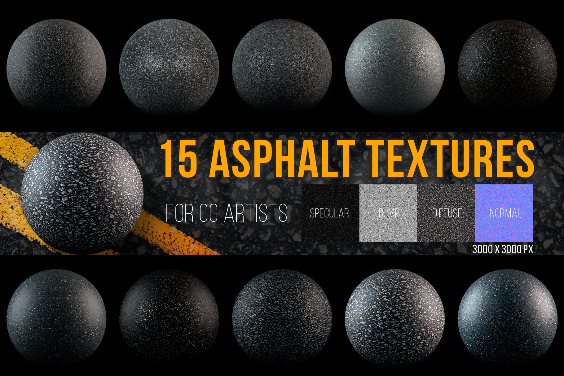 15 Asphalt Textures, a Texture Graphic by Creative Graphics