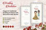 Wedding Invitation with Inlay Border, a Card Template by Creative Era