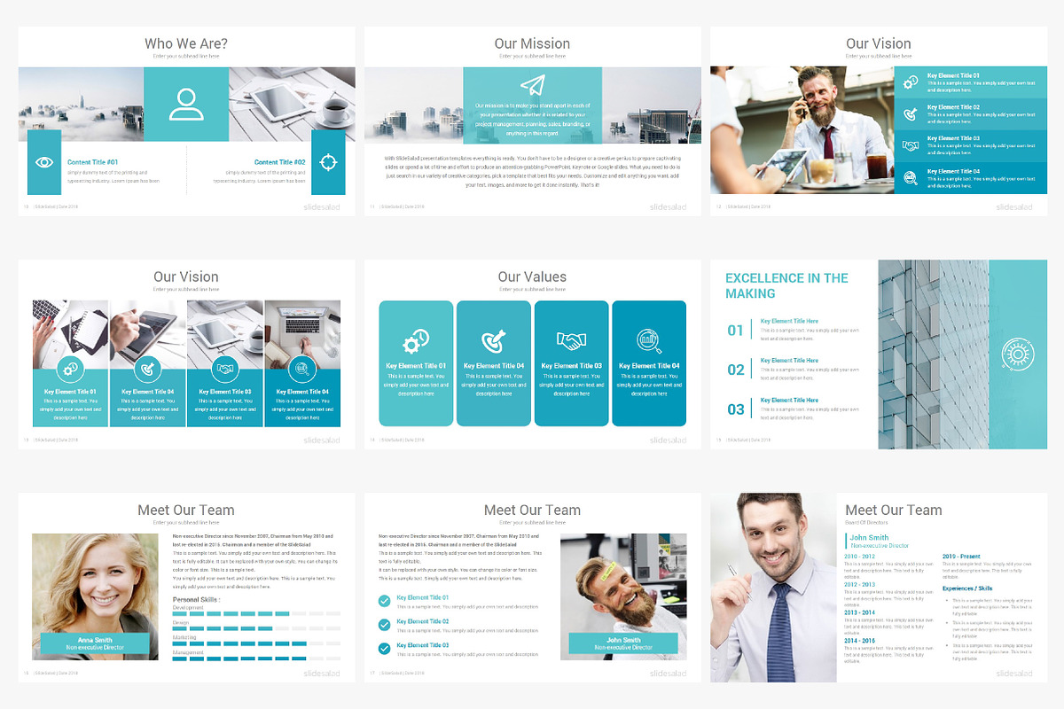 Simple & Modern PowerPoint Template, a Presentation Template by SlideSalad