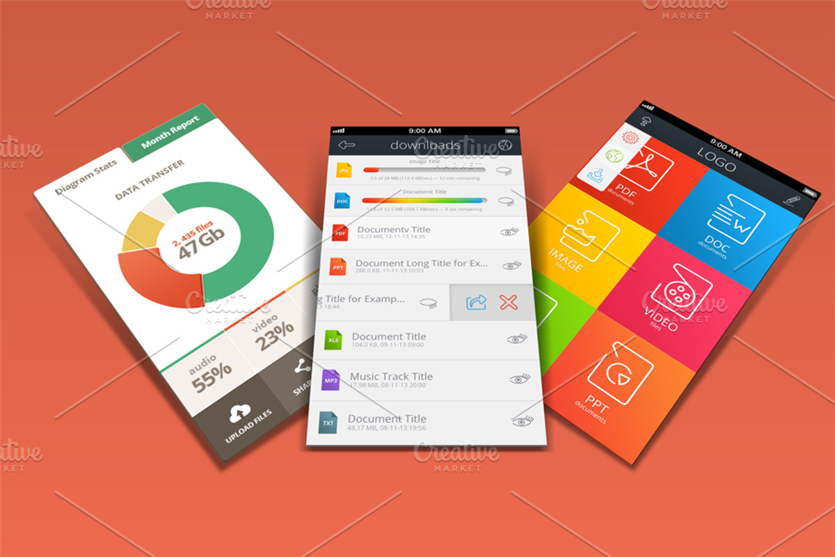 Mobile App Mock Ups, an iPhone Mockup by RgraphicsDesign