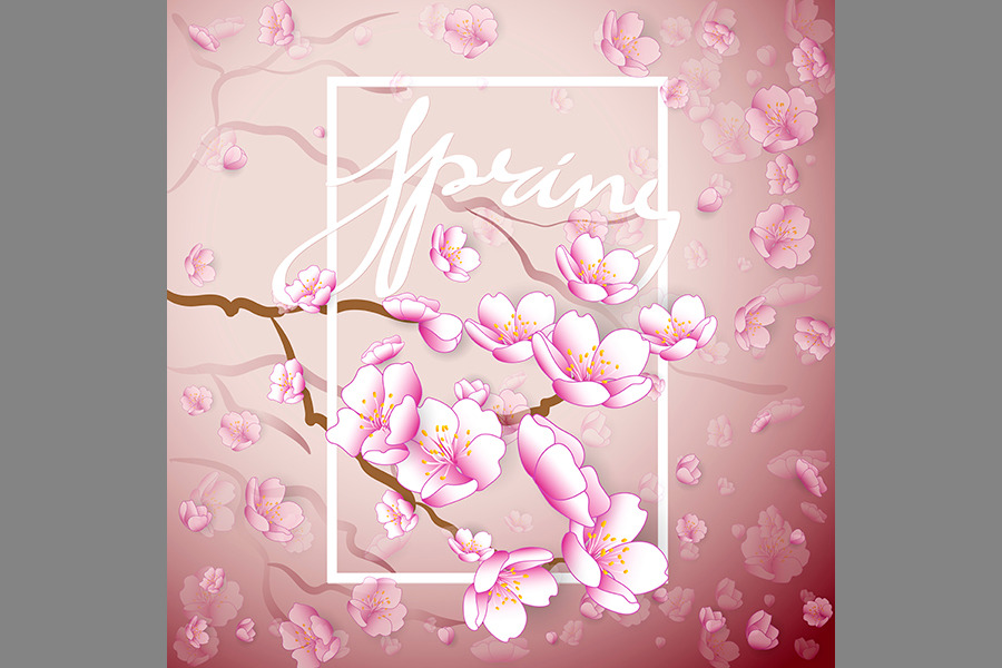 Vintage Spring Background, a Decorative Illustration by Valenty