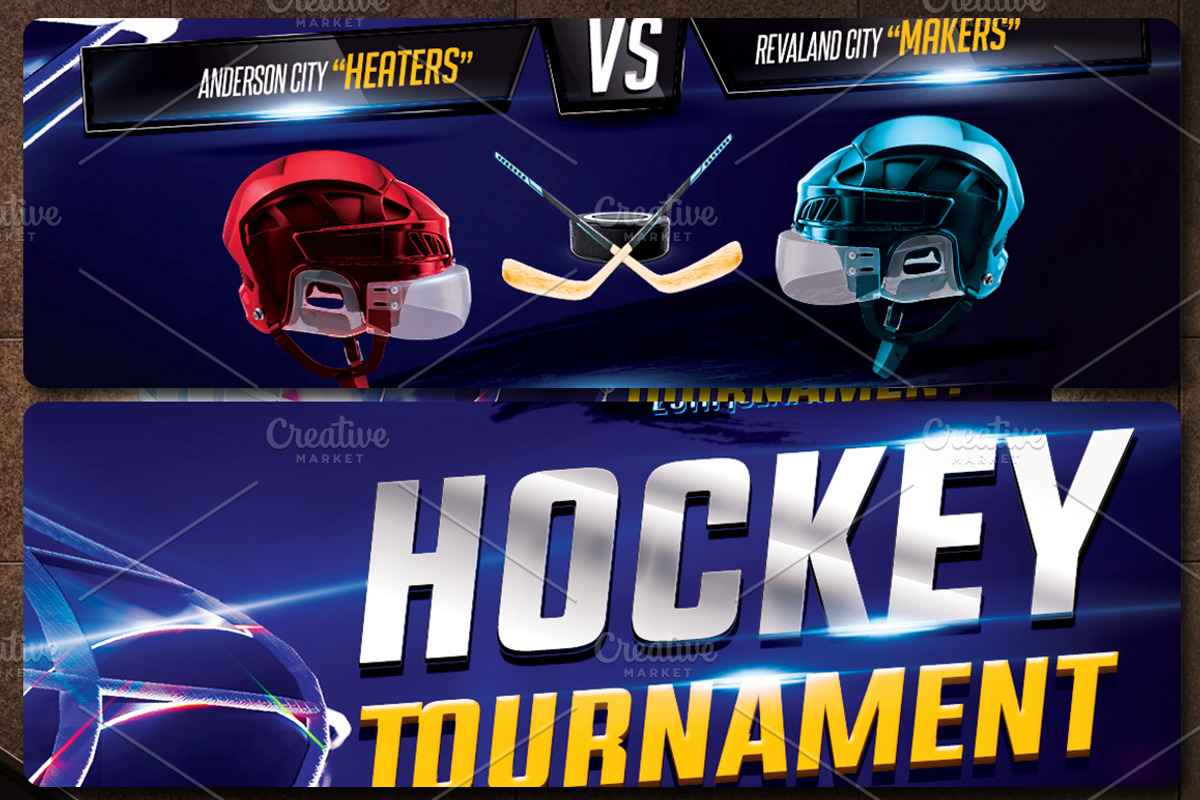 Hockey Flyer Template, a Flyer Template by Basez Flyers
