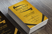Vintage Voucher Card 04, a Card Template by VectorMedia