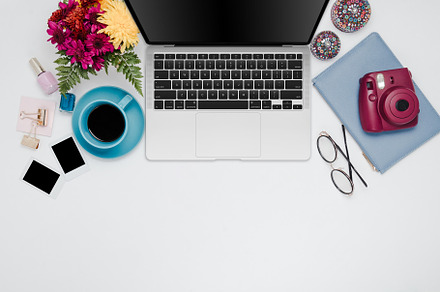 Colorful Office Desk 15, a Photo by The Key Item Shop