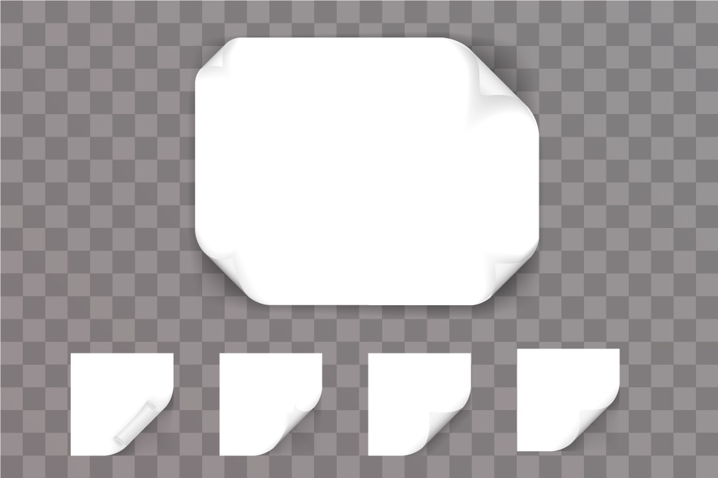 White paper page curl, an Object Graphic by Meiluns shop