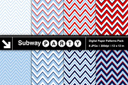 Navy, Red, White & Blue Chevron | Graphic Patterns ~ Creative Market