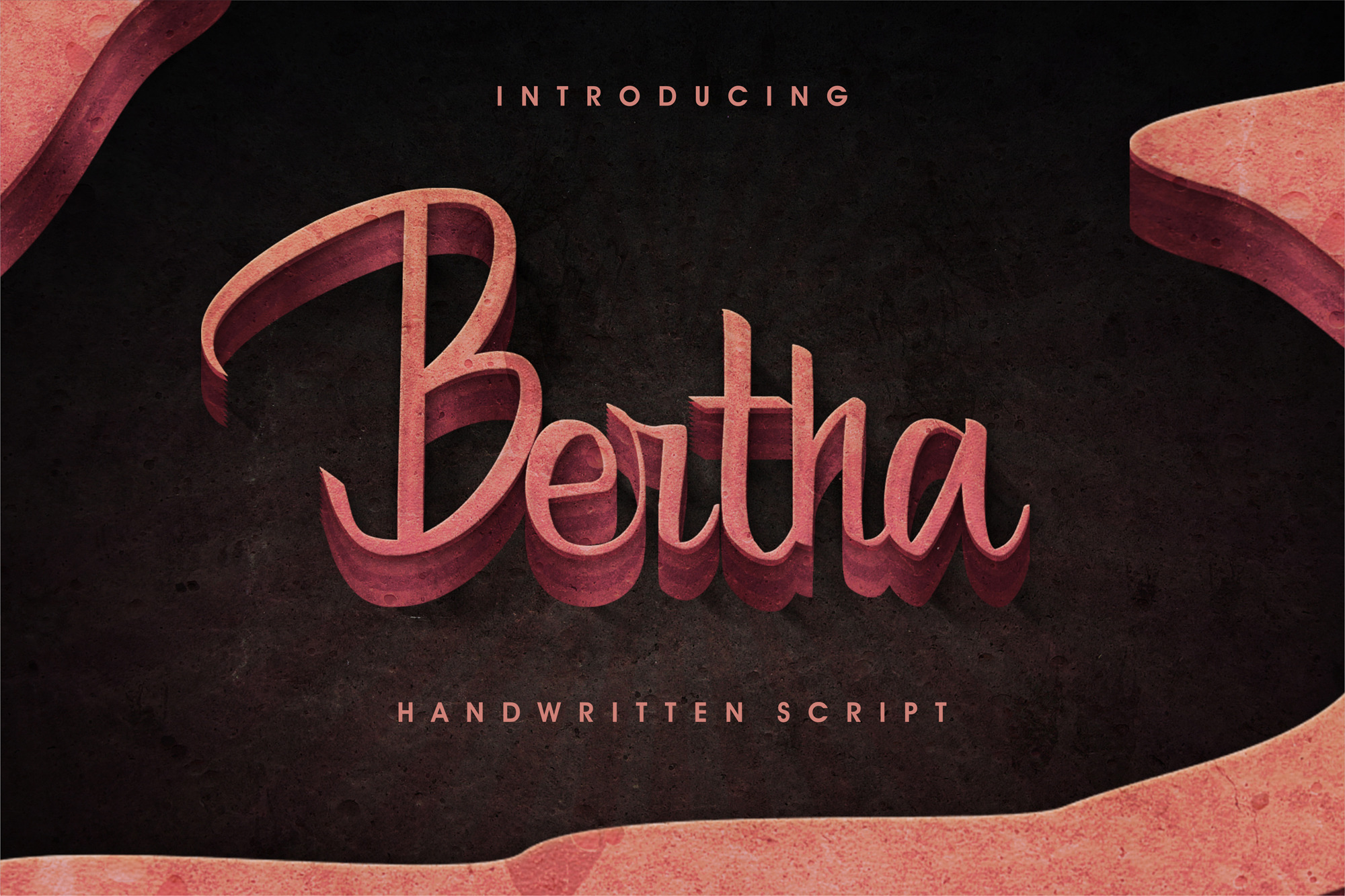 Bertha - Script With Ligatures, a Script Font by Vintage Font Lab