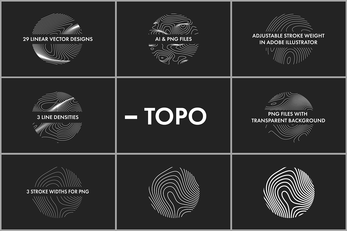 TOPO - Abstract Vector Designs, an Object Graphic by ME_COLLAGE