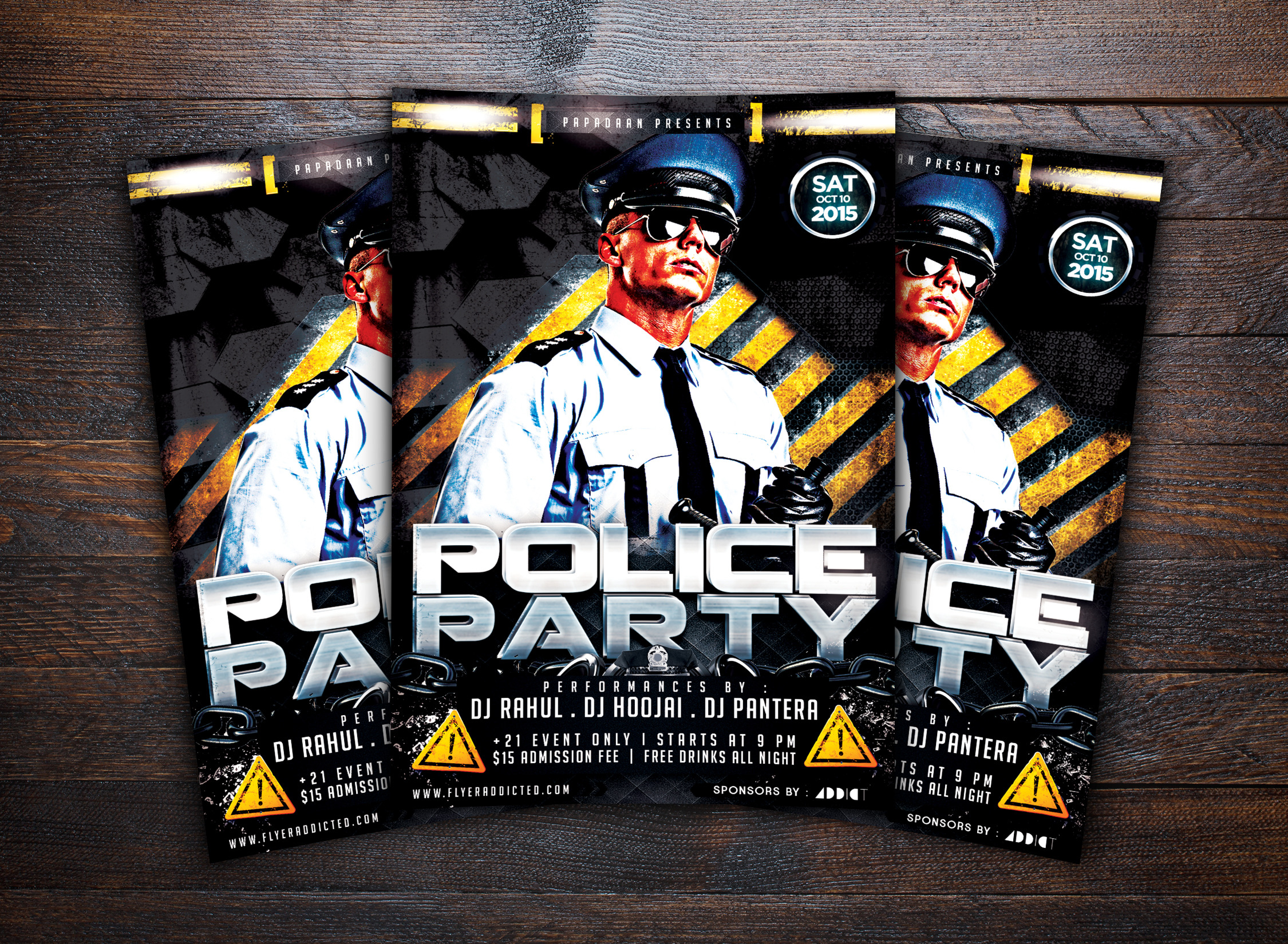 Police Party Flyer, a Flyer Template by Design Addict