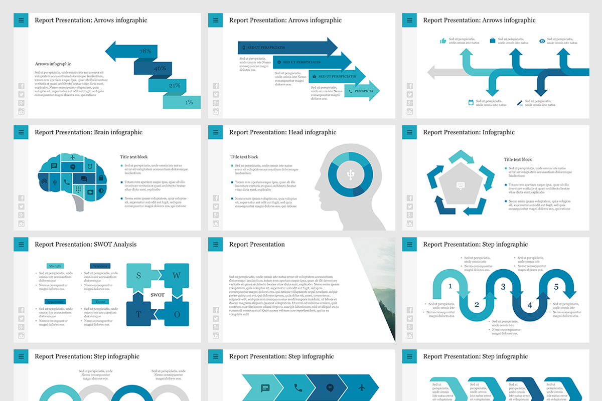 Report PowerPoint Template, a Presentation Template by HiSlide.io