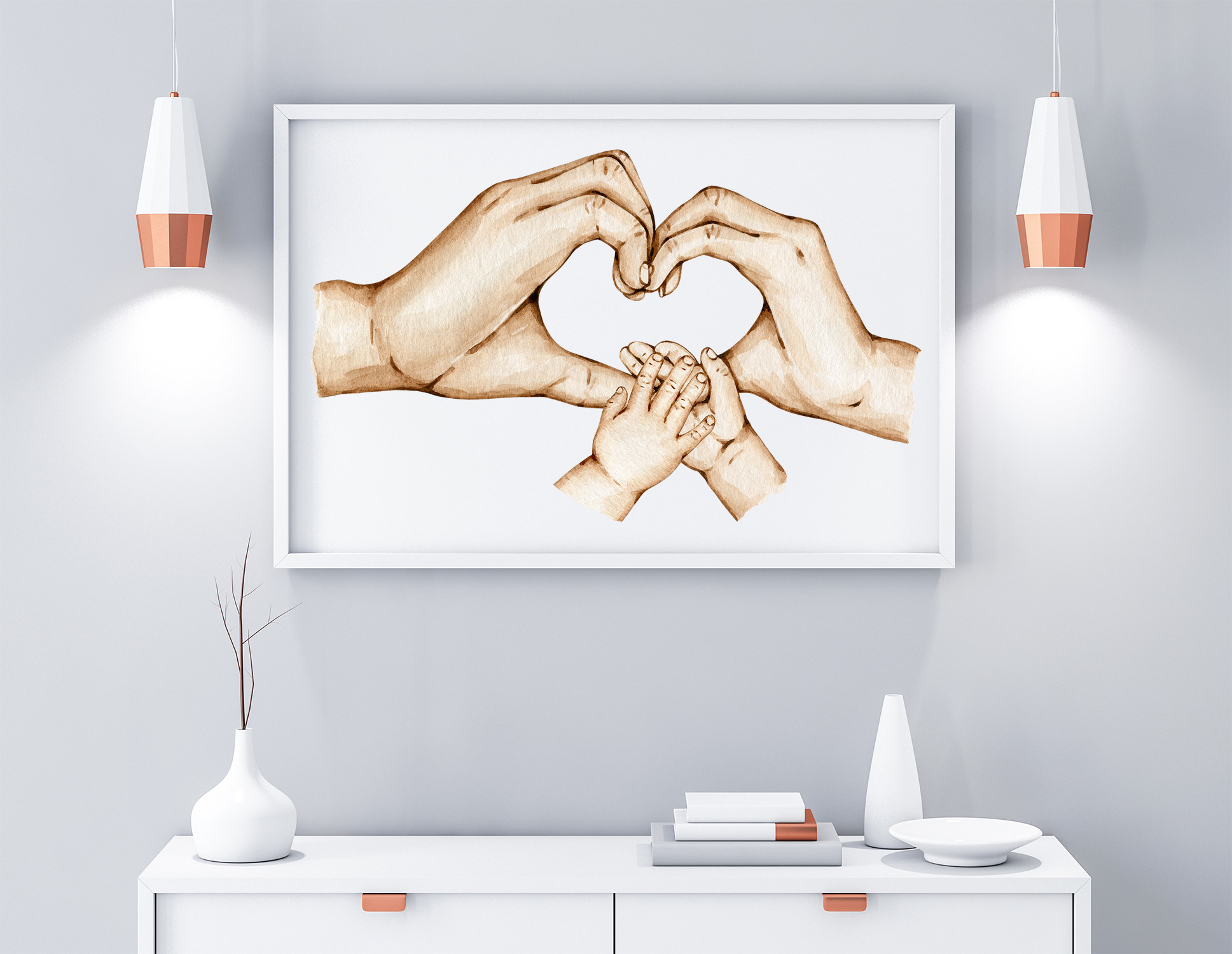 Hands Heart Family Holding Hands, a Decorative Illustration by ...
