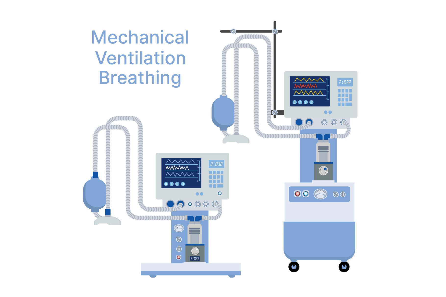 Medical mechanical ventilation, an Object Graphic by AlexZeL
