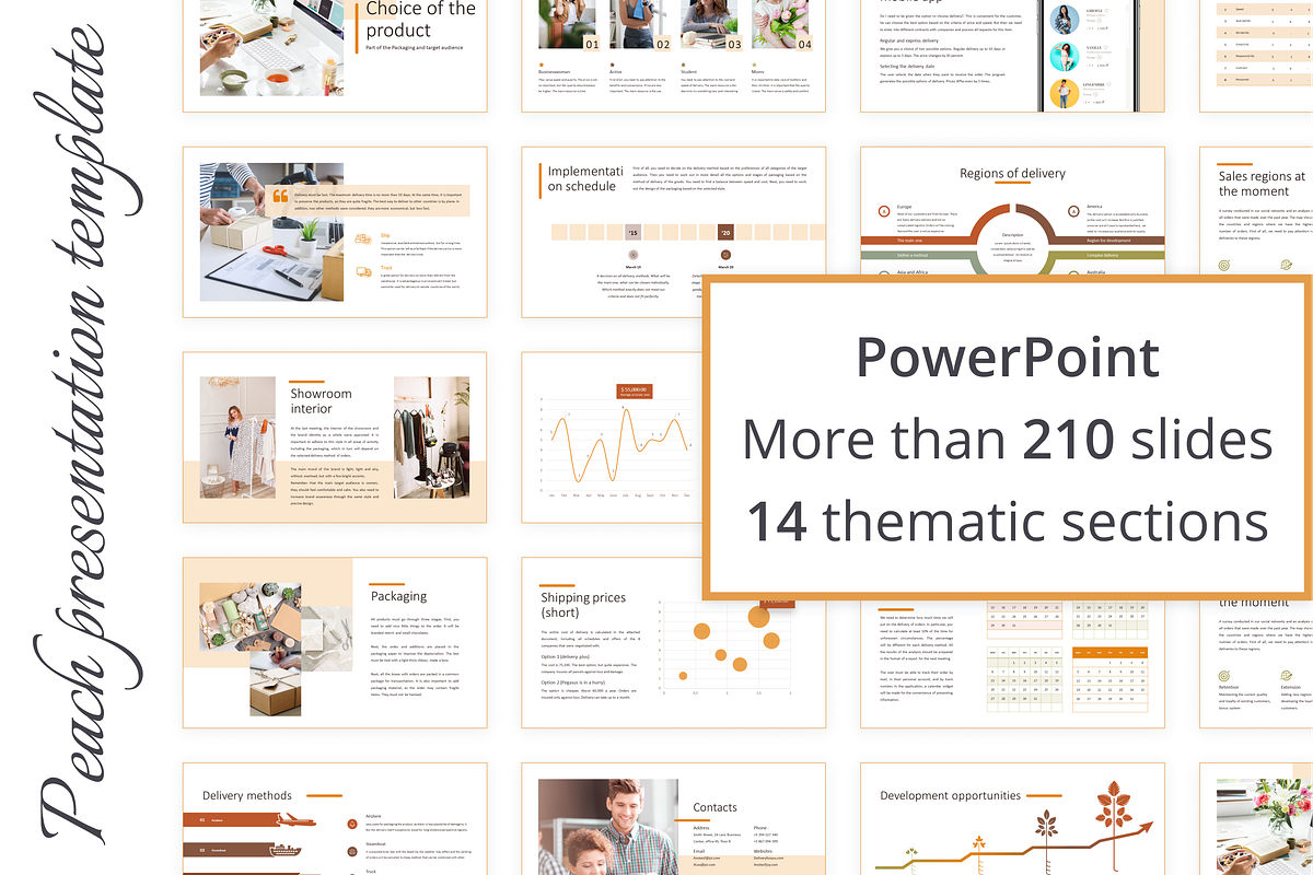 Peach presentation template PowerPoint