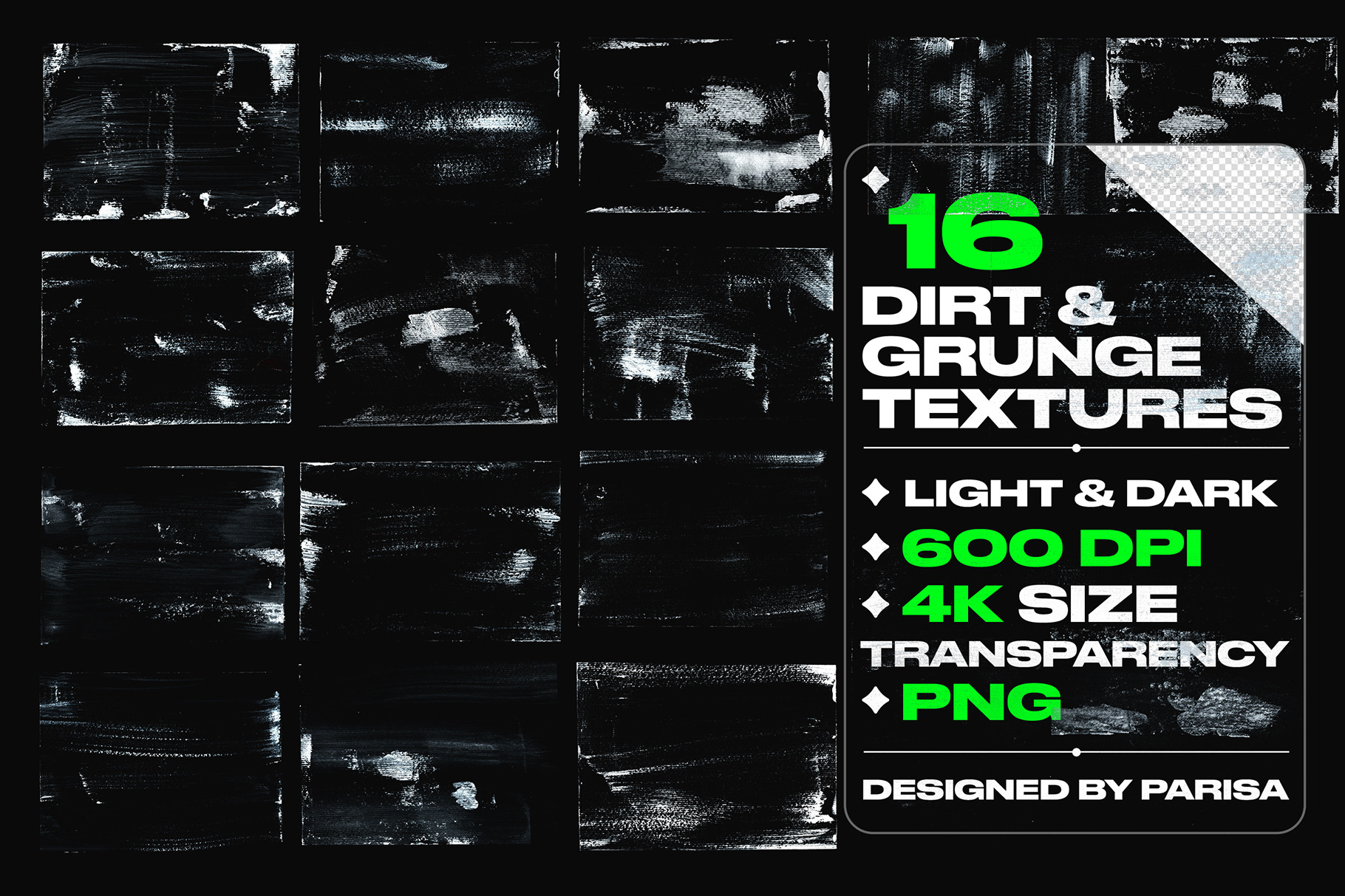 16 Dirt & Grunge Textures, a Texture Graphic by Parisa-Artstudio