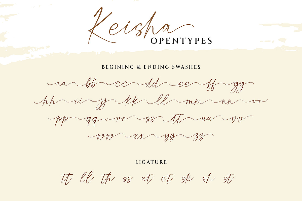 Keisha - a signature font, a Handwritten Font by Beautypes