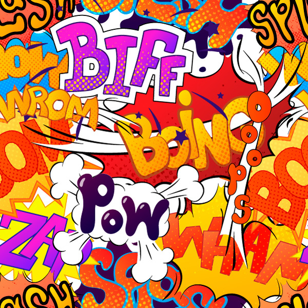 Comic effects, seamless pattern, a Pattern Graphic by BestPics