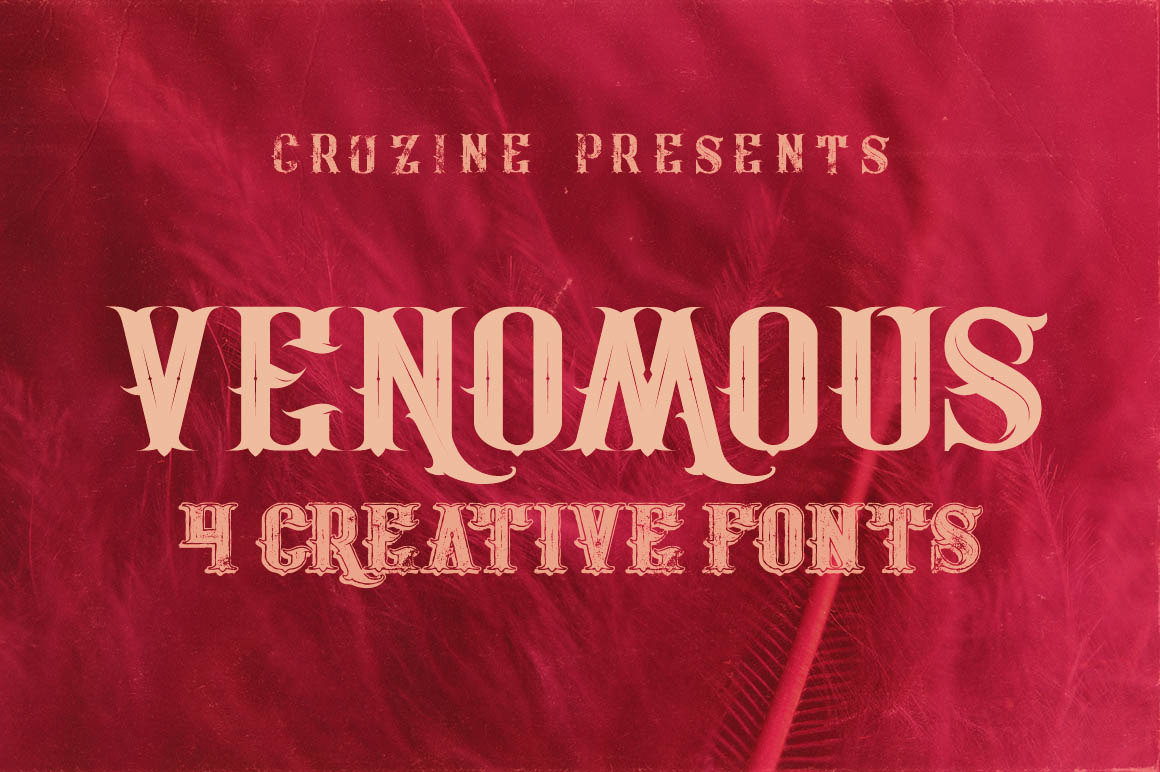 Venomous Typeface, a Font by Cruzine