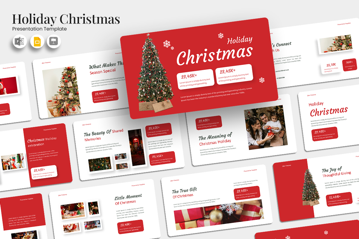 Christmas Holiday - Google Slides, a Presentation Template by Iqsiart ...