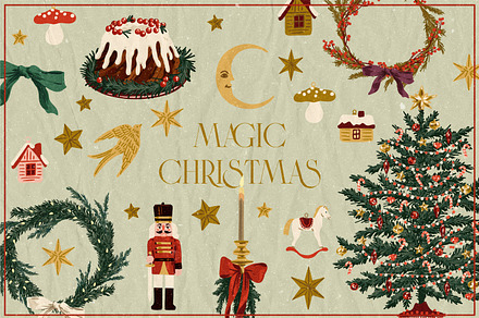 Christmas Posters Set | Illustrations ~ Creative Market