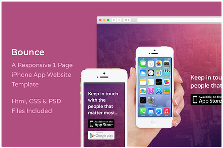 Simple iPhone App Website Template, an App Template by Jamie Peak