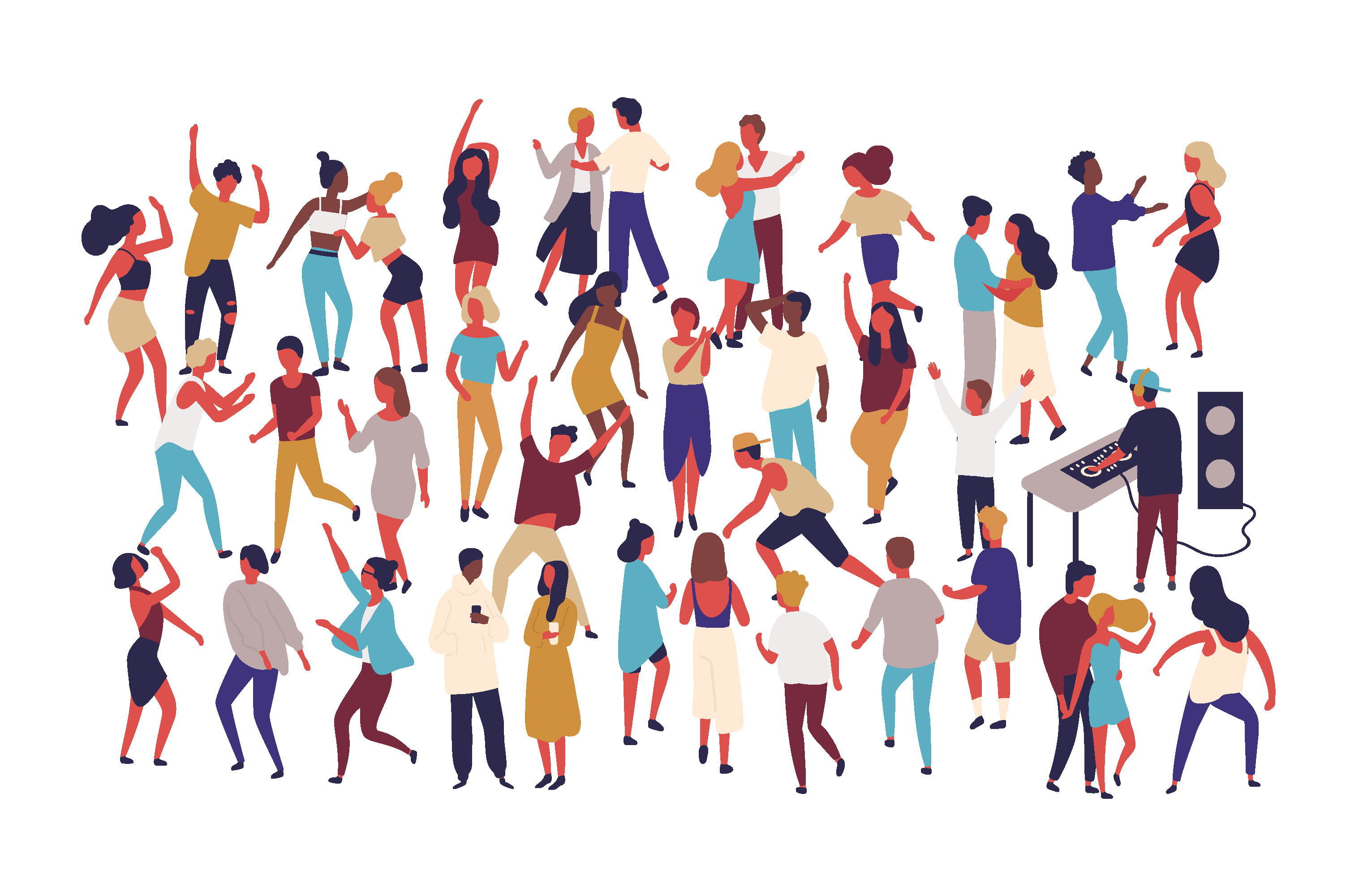 People at the party, a Person Illustration by Good Studio