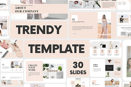 Cyan Powerpoint Template Presentation | Creative Market