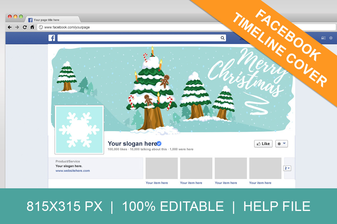 Christmas Facebook Timeline Covers, a Templates & Theme by land art