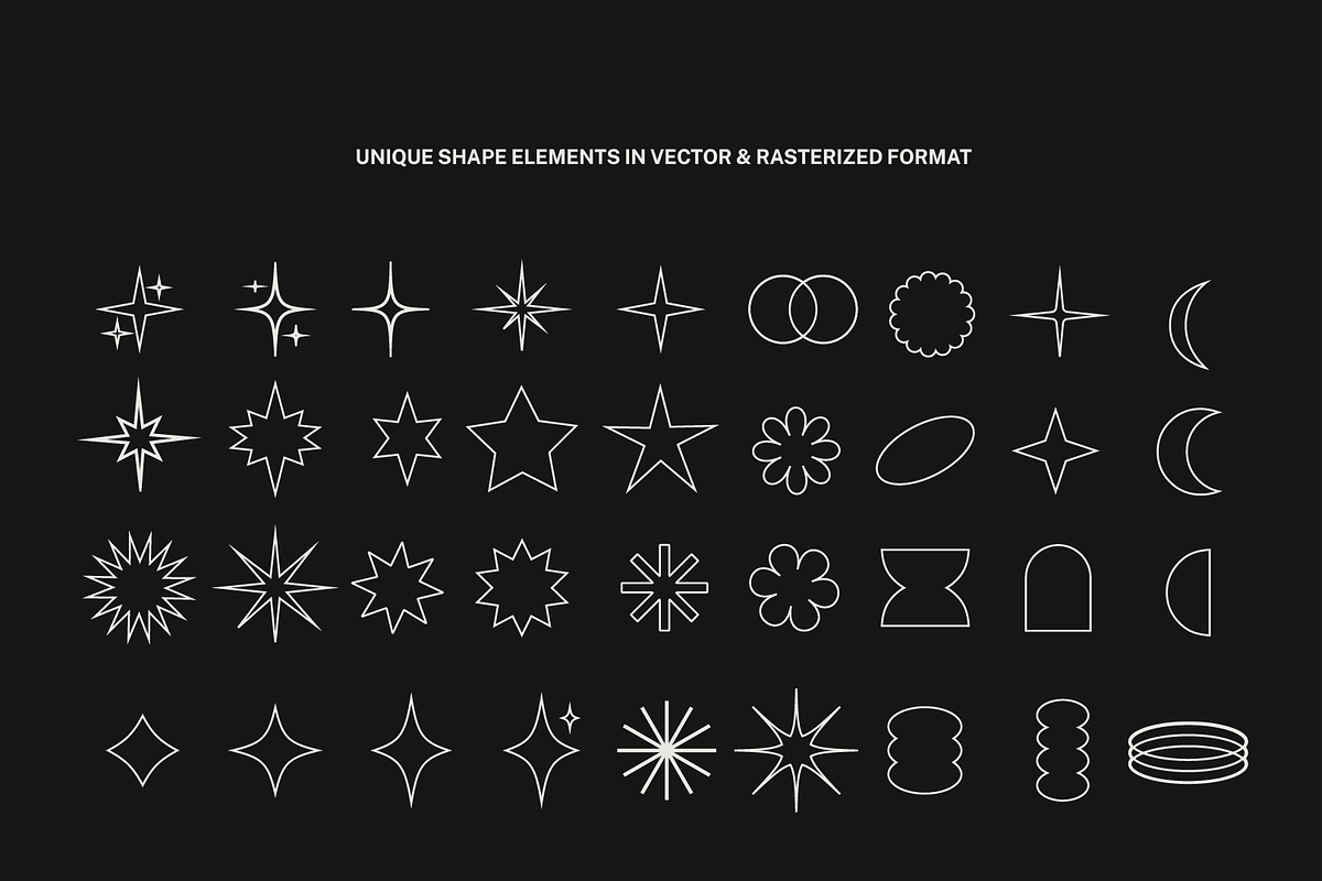 Aesthetic Elements — 70+ Vector Shapes