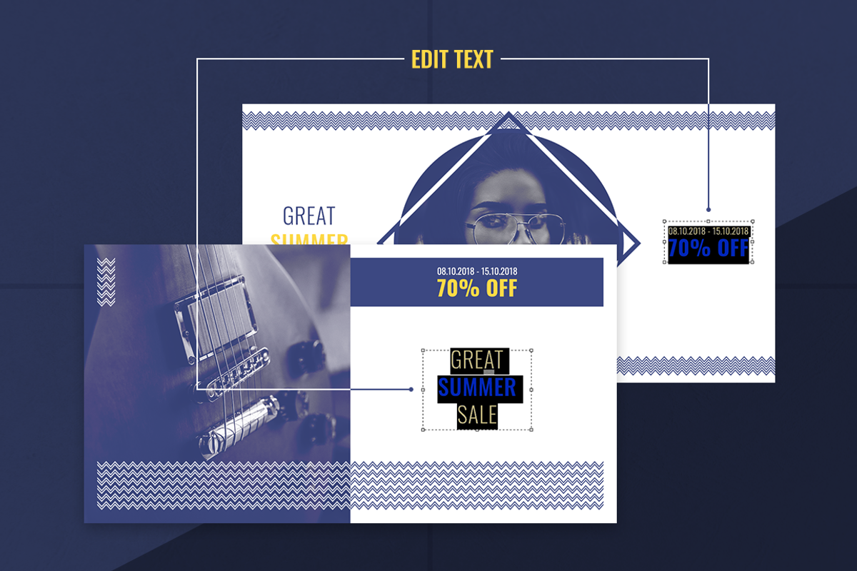Facebook Post Templates, a Social Media Template by Graphicase