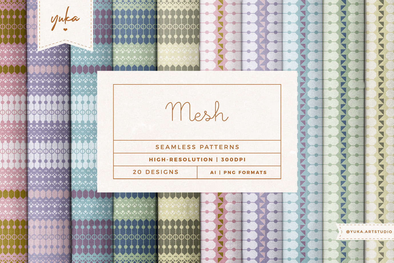 Mesh Pattern, a Pattern Graphic by Yuka Baby