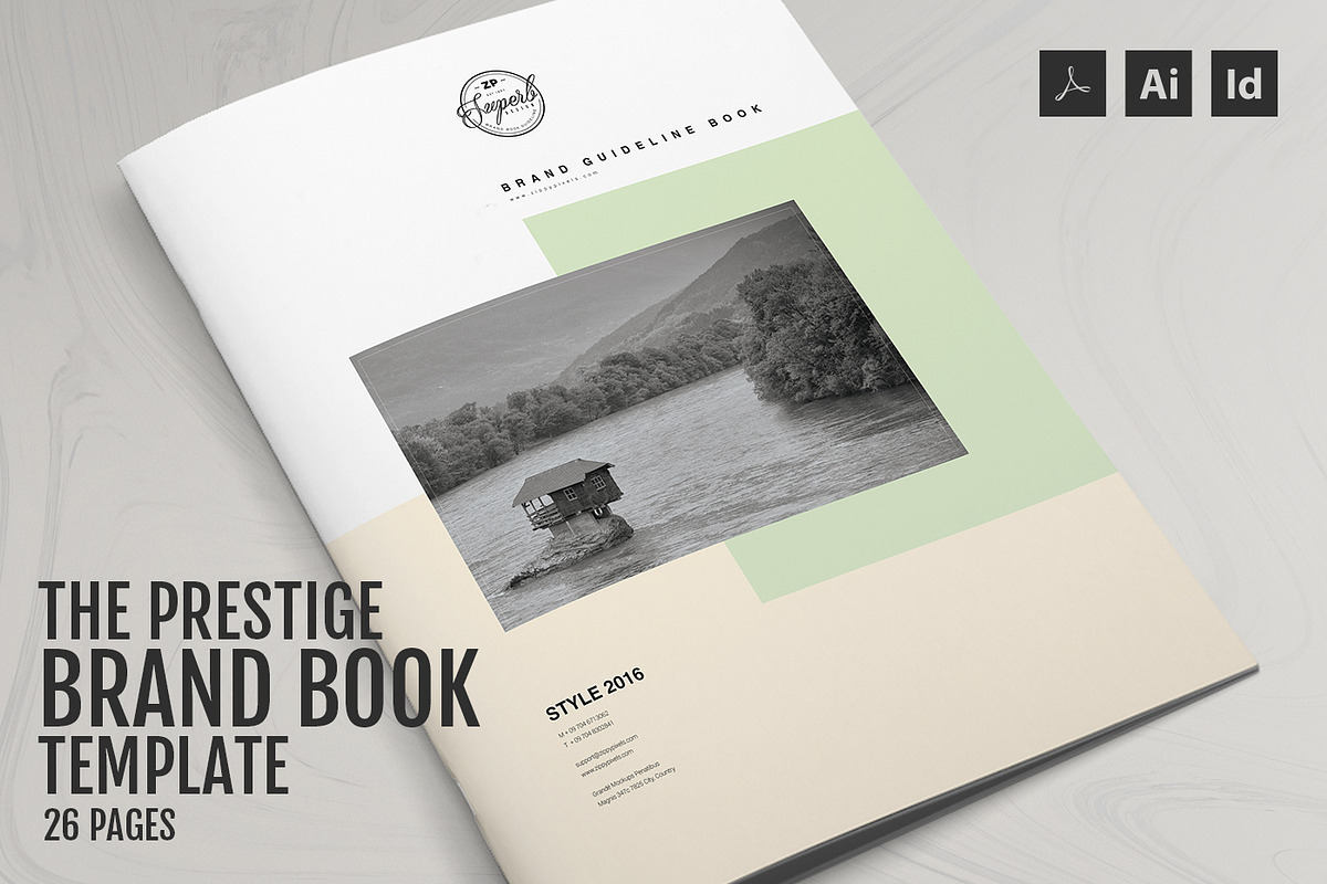 The Prestige - Brand Manual Template, a Brochure Template by ZippyPixels