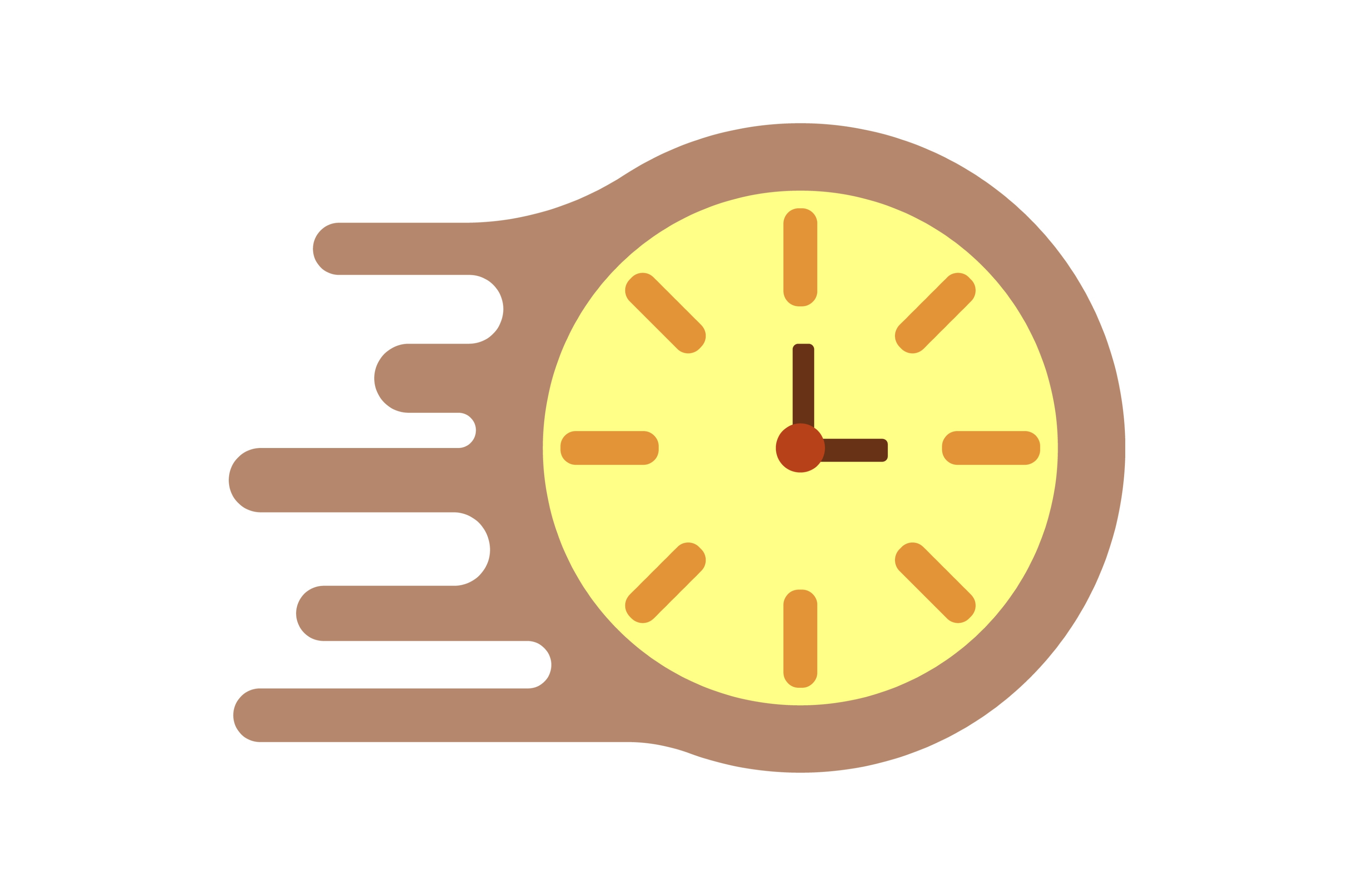 Run clock time icon vector isolated, a Work Illustration by Sky Pics Studio