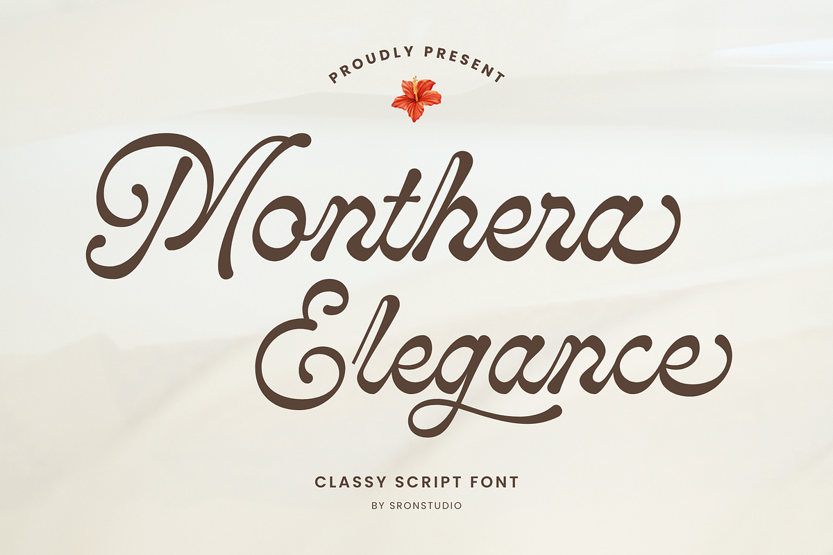 Monthera - Classy Script Font, a Font by Sronstudio