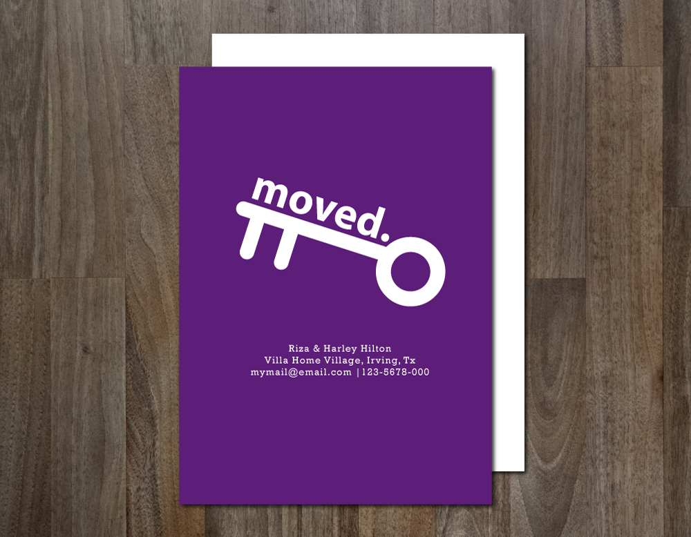 moving announcement, a Card Template by aticnomar