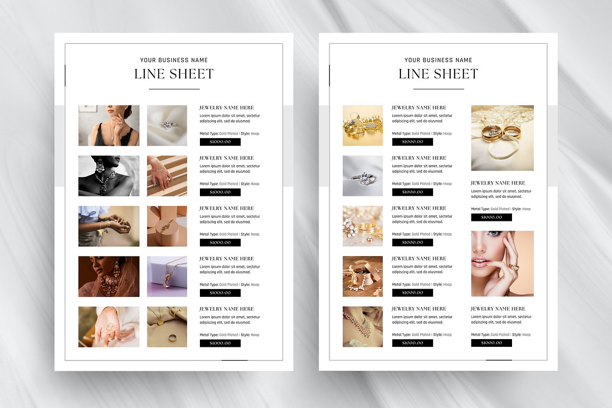 Wholesale Line Sheet Canva Template, a Flyer Template by SmmrDesign | Creative Market