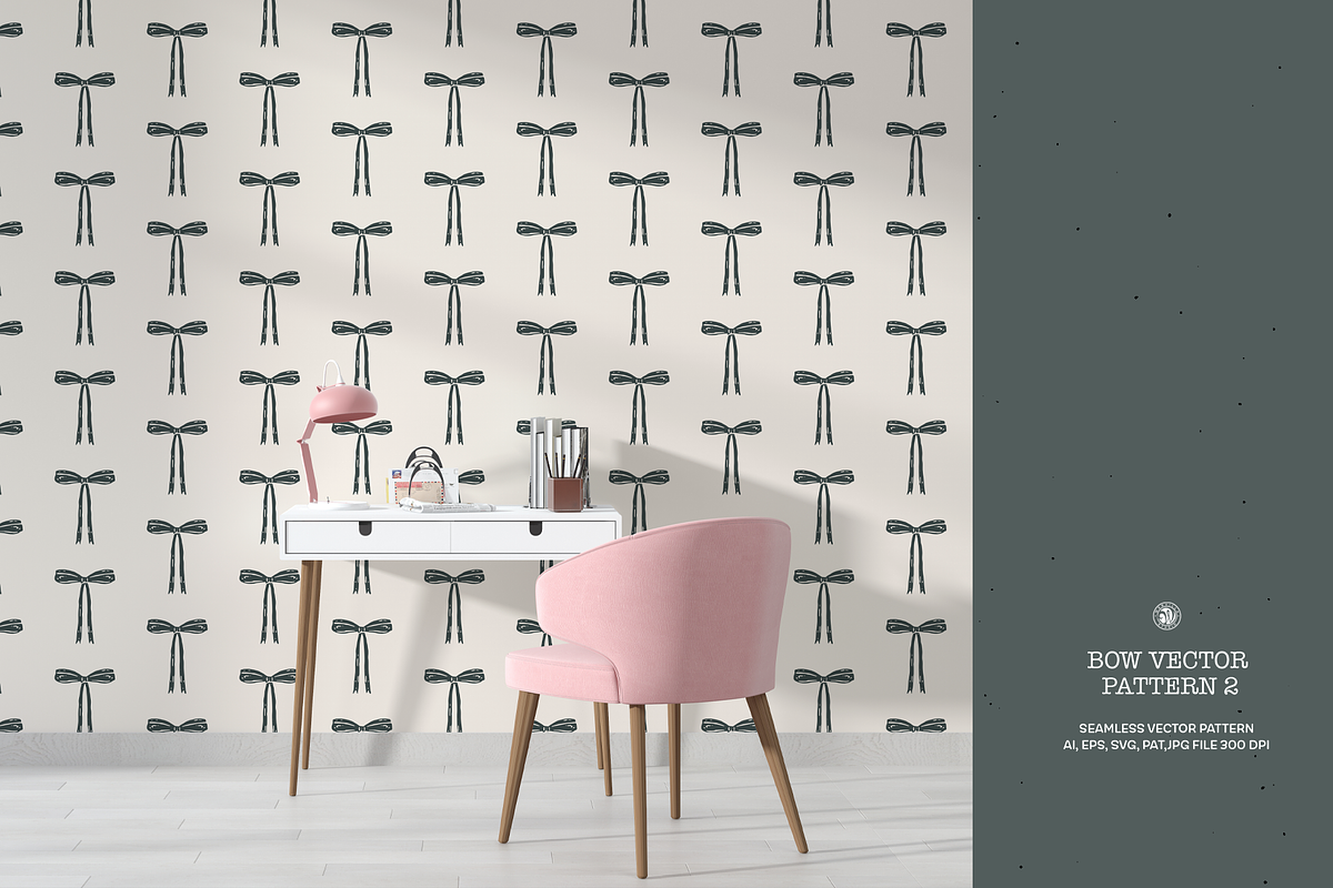 Bow Coquette Wallpaper 2, a Wallpaper Graphic by Bloomart Studio